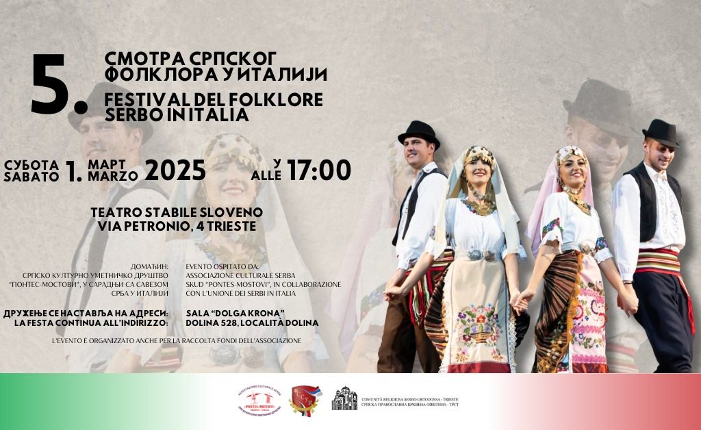 Il Folklore Serbo arriva al Teatro Stabile Sloveno il 1° marzo